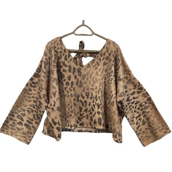 POL | Sweaters | Pol Animal Print Off The Shoulder Cropped Oversized ...